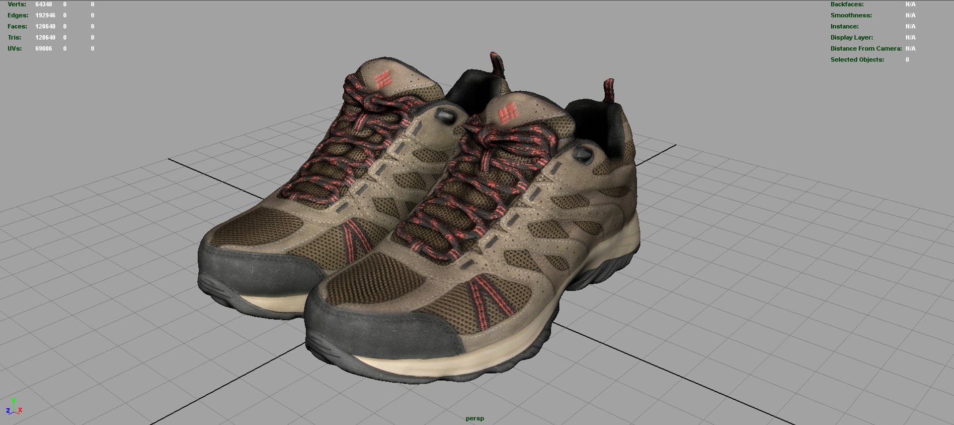 Hiking Shoes 3D Model - TurboSquid 1319666