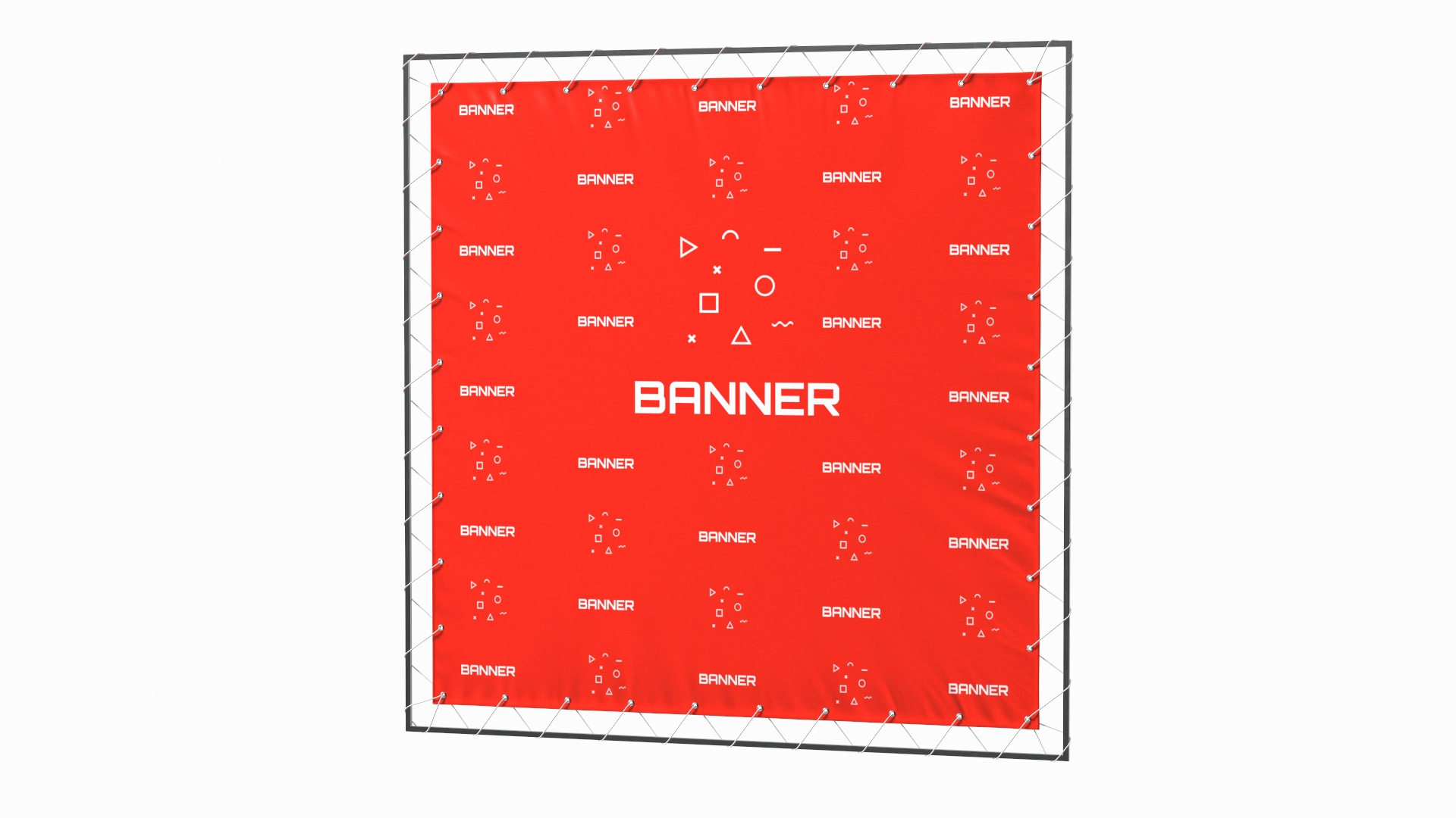 Outdoor Vinyl Banner With Eyelets 3m X 3m 3D - TurboSquid 1864952