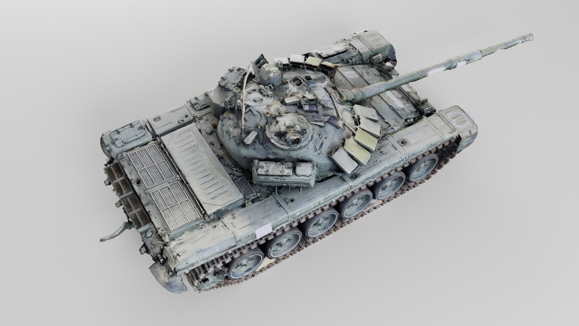 3D Model Destroyed T-72B3 Tank - TurboSquid 2123848
