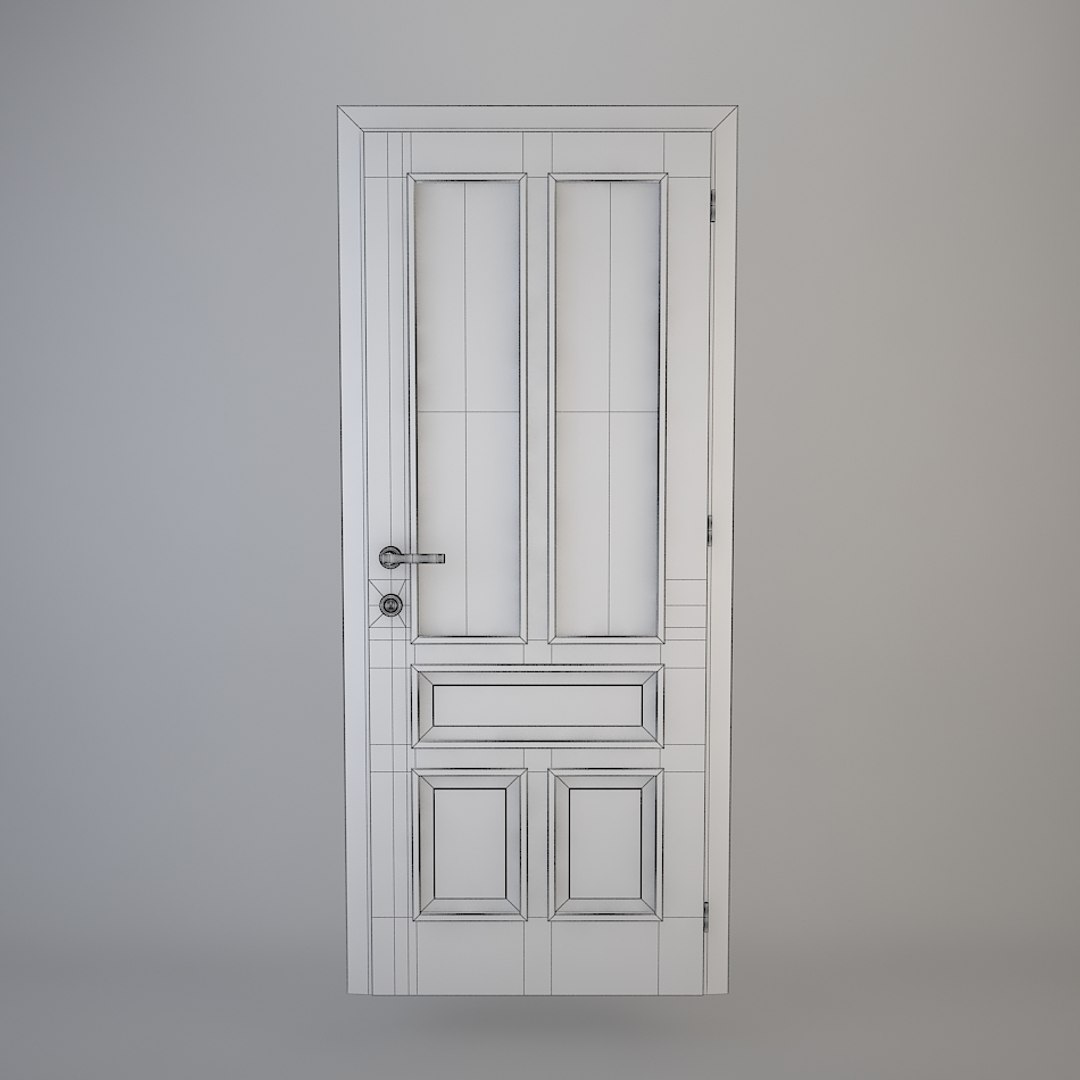 3d door doorframe frame model