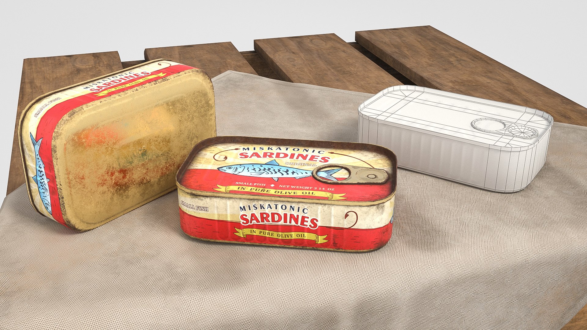 3D Low Poly Vintage Cans Model - TurboSquid 1991731