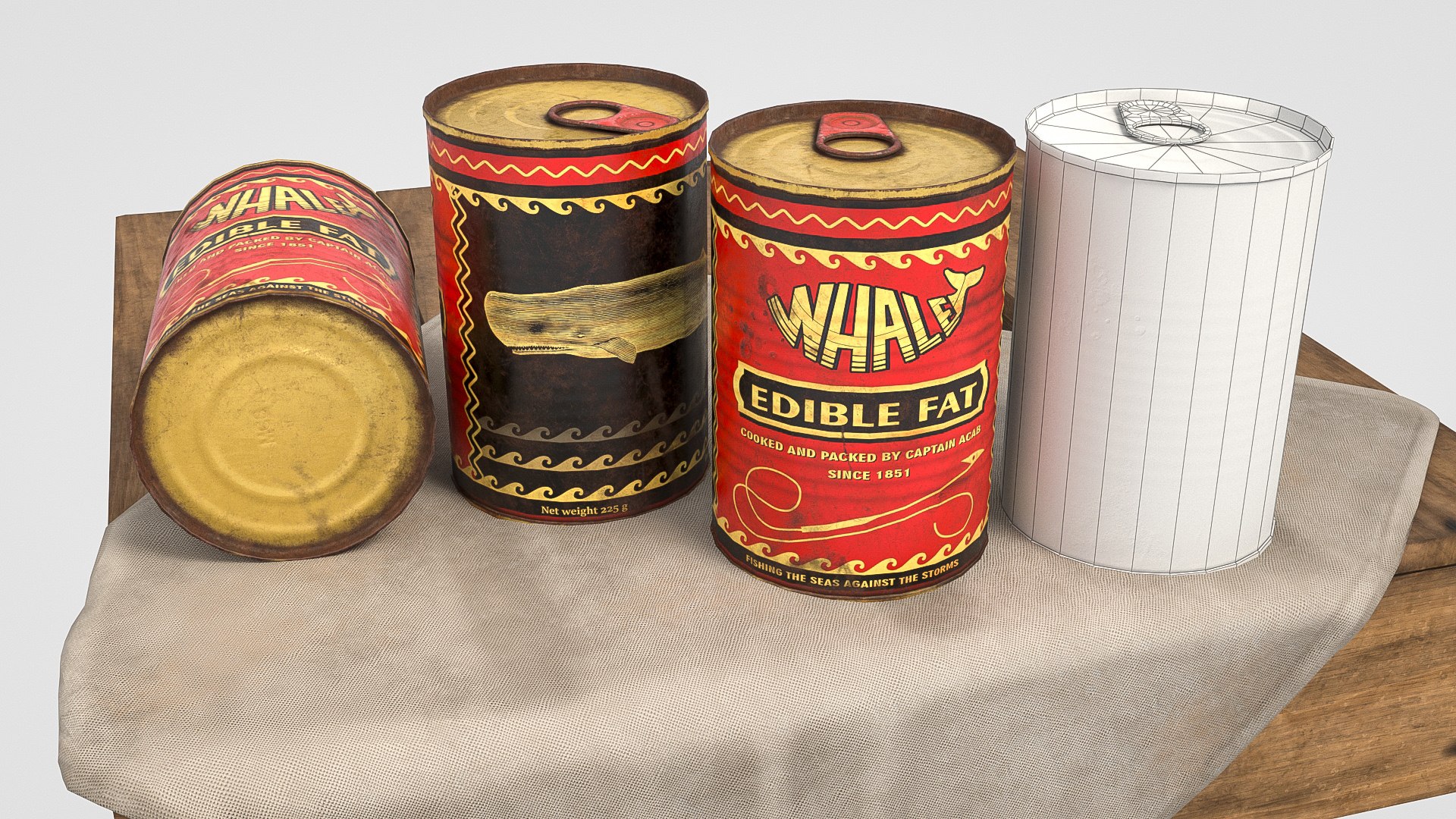 3D Low Poly Vintage Cans Model - TurboSquid 1991731