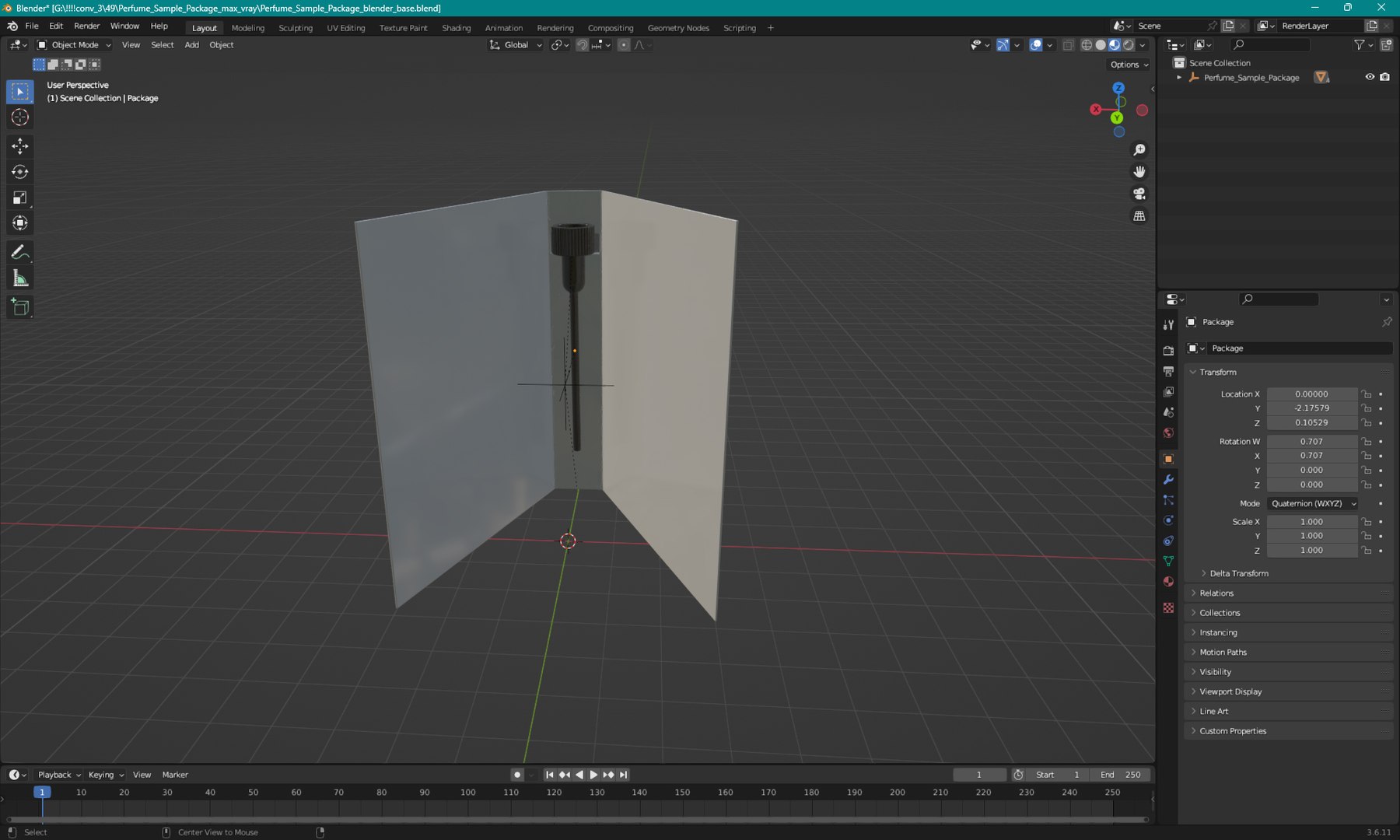 3D Perfume Sample Package Model - TurboSquid 2384780