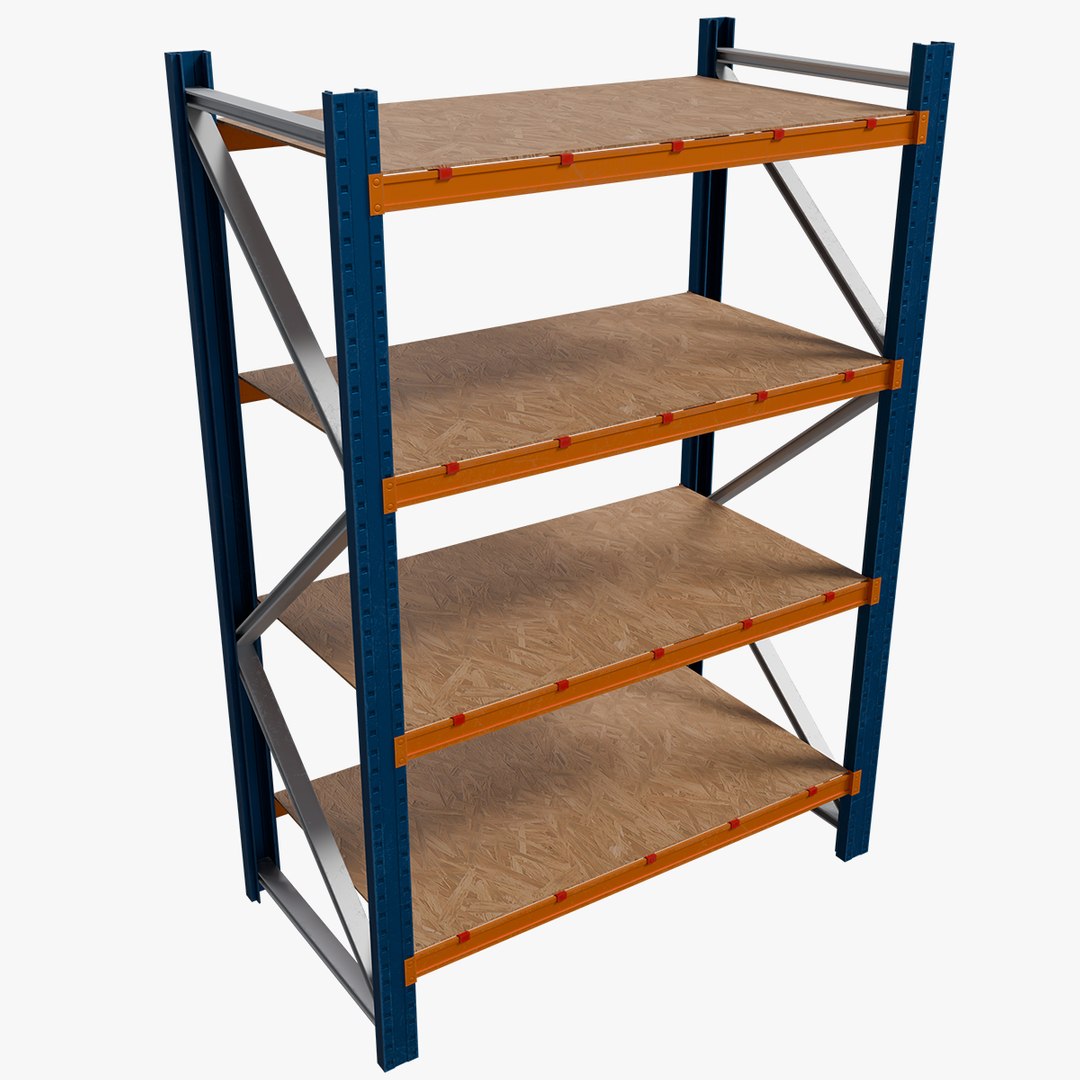 3D Detailed Full Warehouse Rack - TurboSquid 2394557