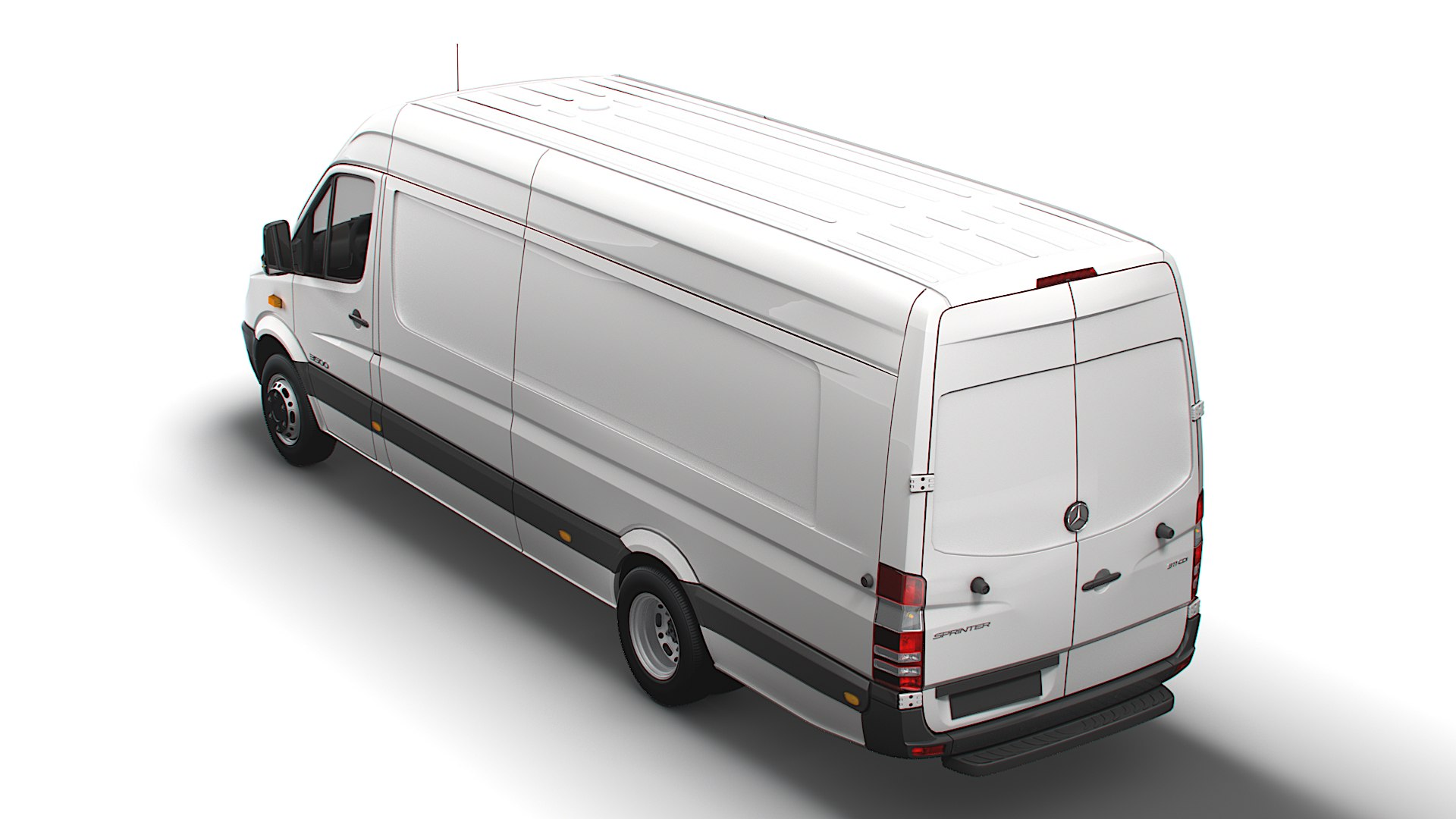 3D Mercedes Sprinter Van L4H2 2009 - TurboSquid 2041427