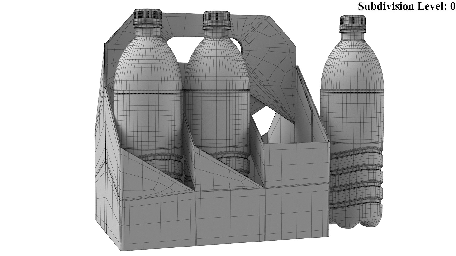 Detailed Cardboard Water Package 3D Model - TurboSquid 2035219