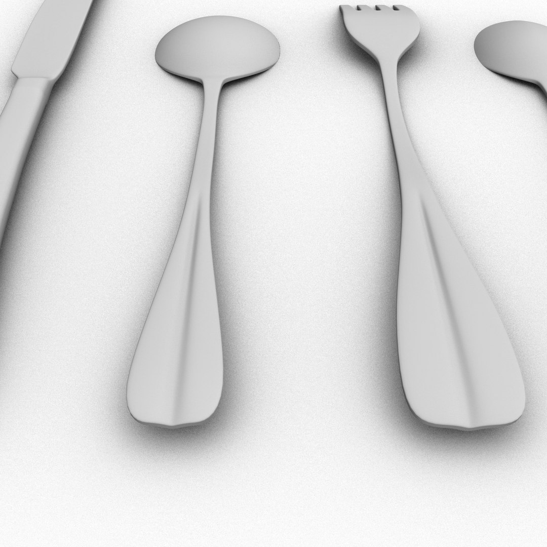 Cutlery Set 3d Model