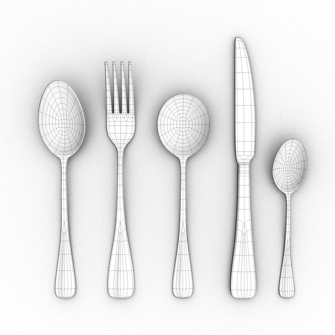 Cutlery Set 3d Model