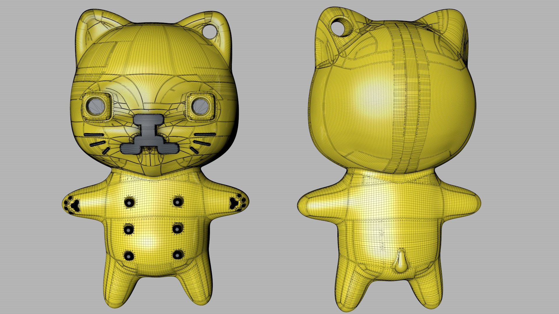 Cat Figure For Key Chain 3D Printable 3D - TurboSquid 2036518