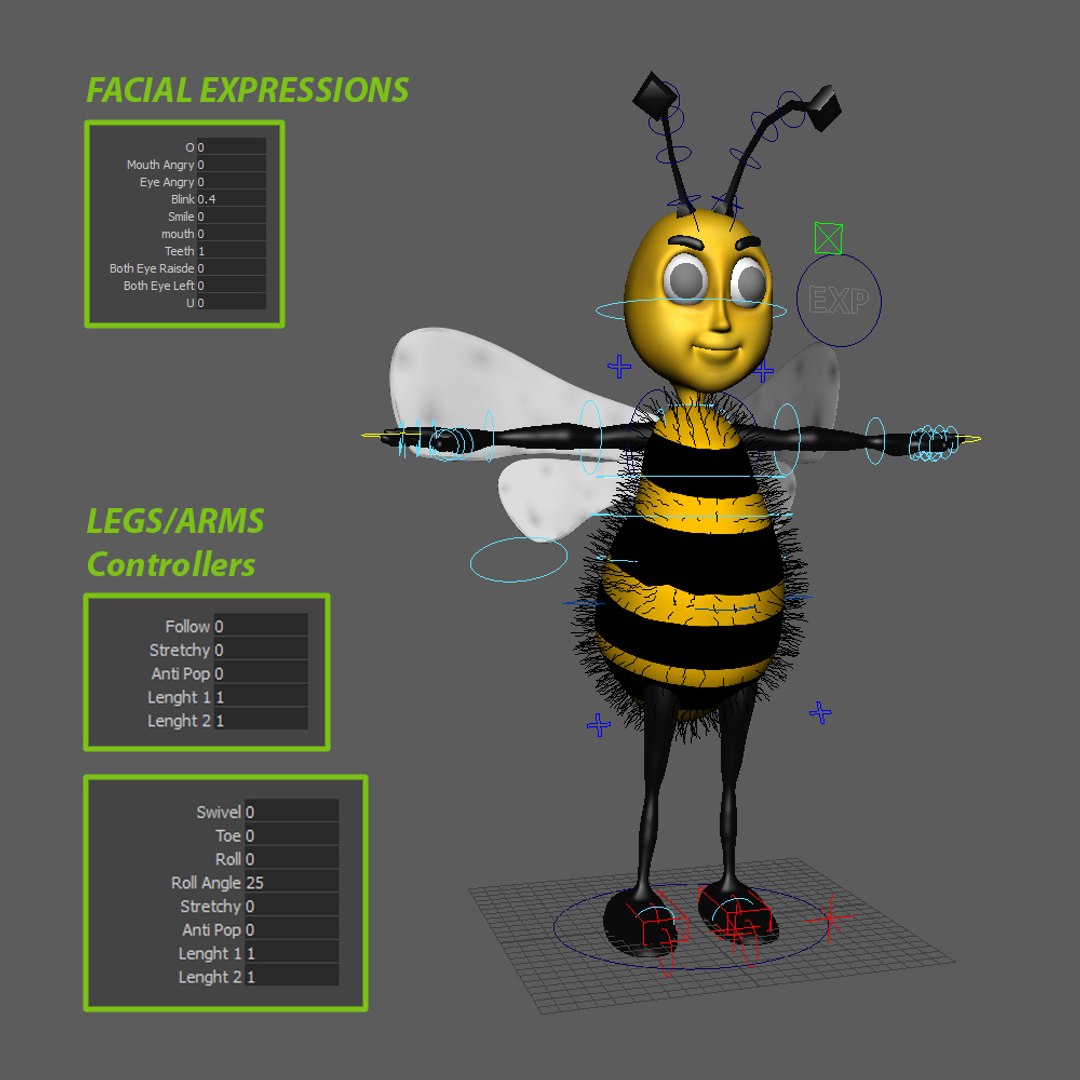 Maya Cartoon Father Bee