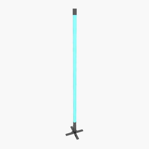 blue neon lamp 3d model