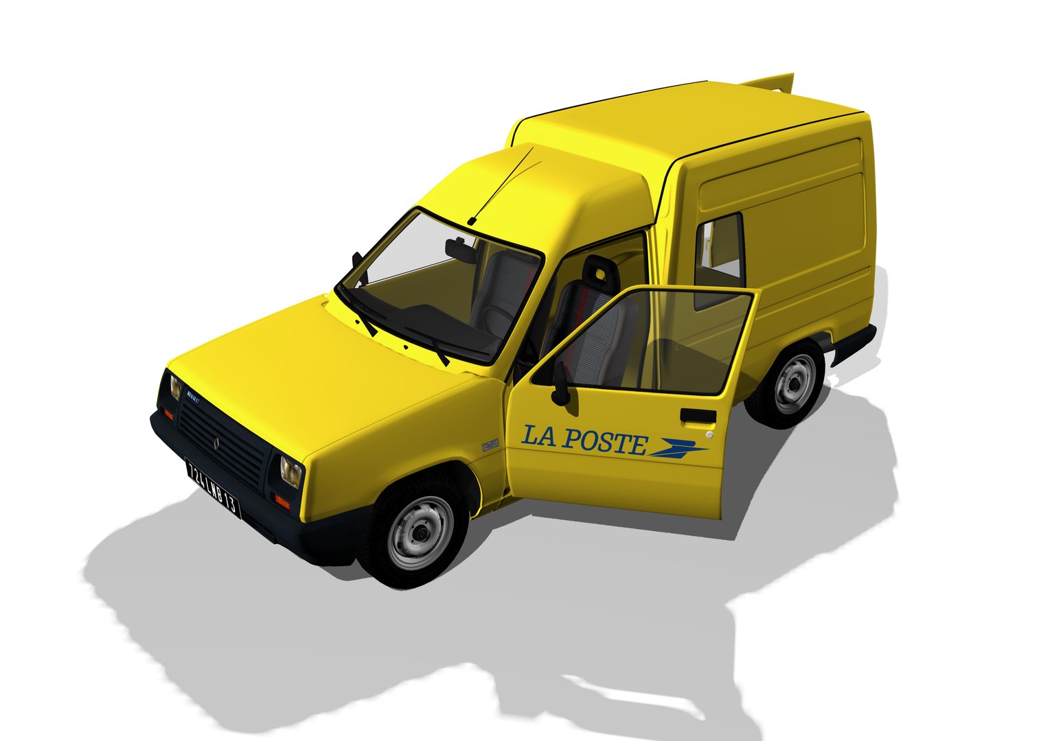 Renault Express 1985 La Poste 3D Model - TurboSquid 2146003