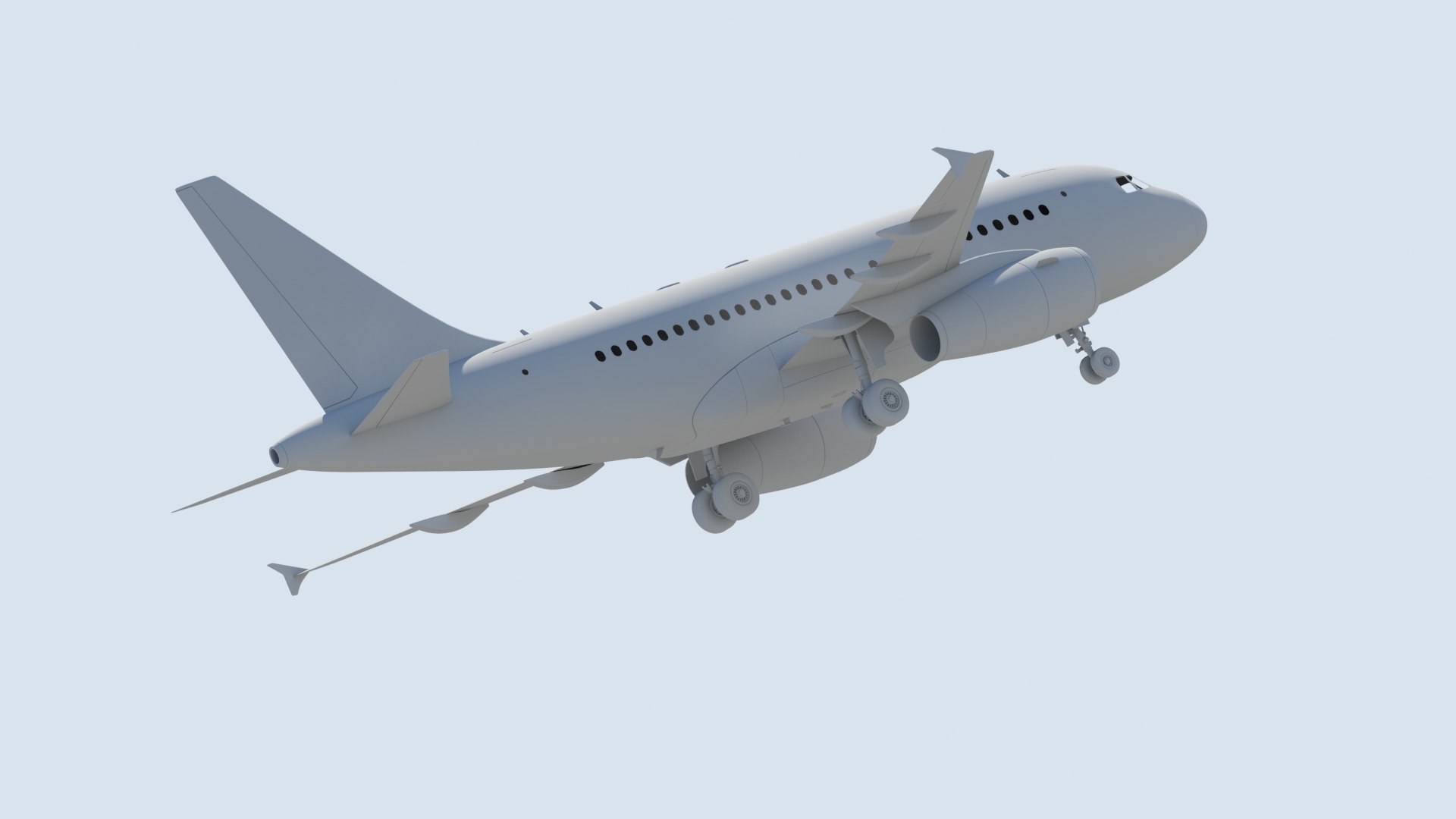3d model airbus a318