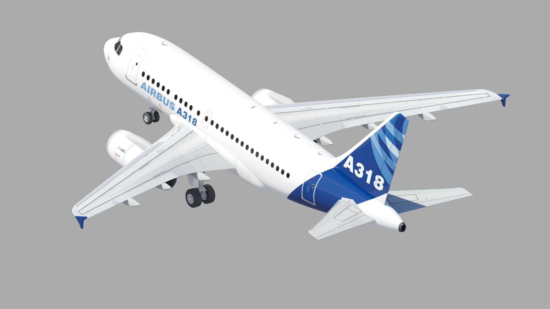 3d model airbus a318