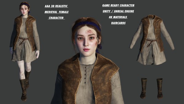 AAA Realistic Female Character 09 model - TurboSquid 1775987
