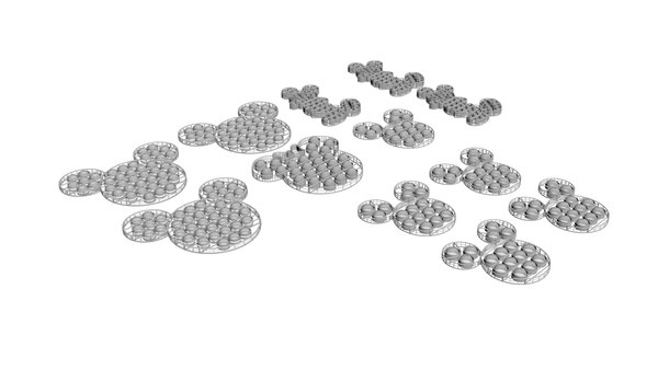 3D Mickey Mouse Pop It Fidget Toys Set - TurboSquid 1804848