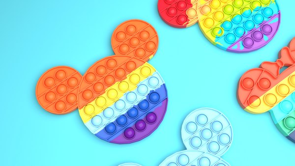 3D Mickey Mouse Pop It Fidget Toys Set - TurboSquid 1804848