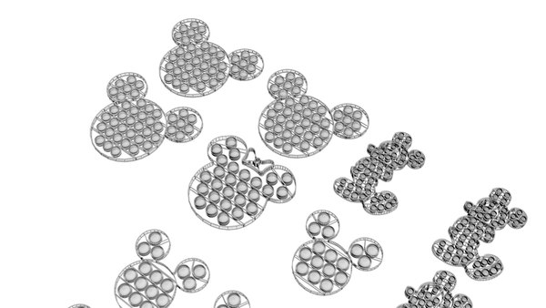 3D Mickey Mouse Pop It Fidget Toys Set - TurboSquid 1804848