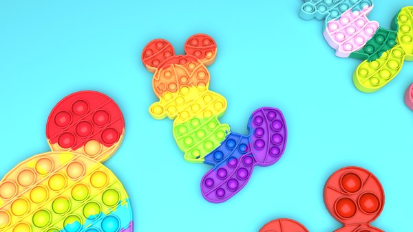 3D Mickey Mouse Pop It Fidget Toys Set - TurboSquid 1804848