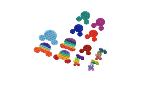 3D Mickey Mouse Pop It Fidget Toys Set - TurboSquid 1804848