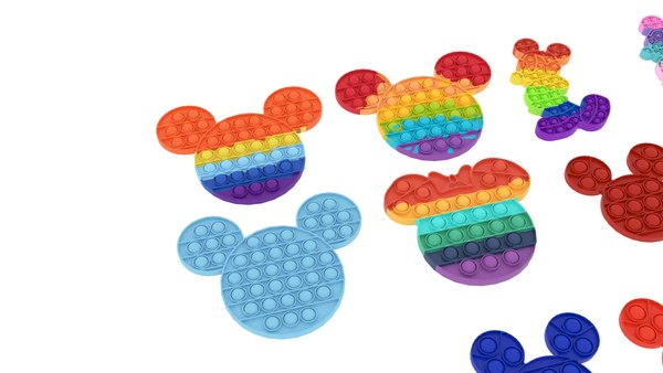 3D Mickey Mouse Pop It Fidget Toys Set - TurboSquid 1804848