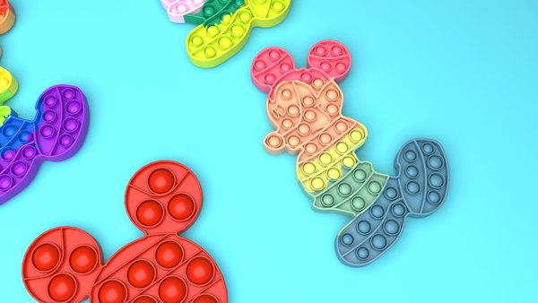 3D Mickey Mouse Pop It Fidget Toys Set - TurboSquid 1804848