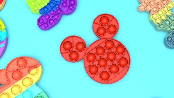 3D Mickey Mouse Pop It Fidget Toys Set - TurboSquid 1804848