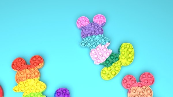 3D Mickey Mouse Pop It Fidget Toys Set - TurboSquid 1804848