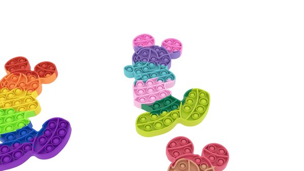 3D Mickey Mouse Pop It Fidget Toys Set - TurboSquid 1804848