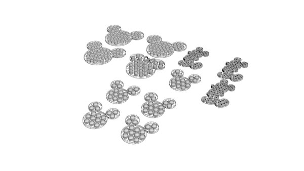 3D Mickey Mouse Pop It Fidget Toys Set - TurboSquid 1804848