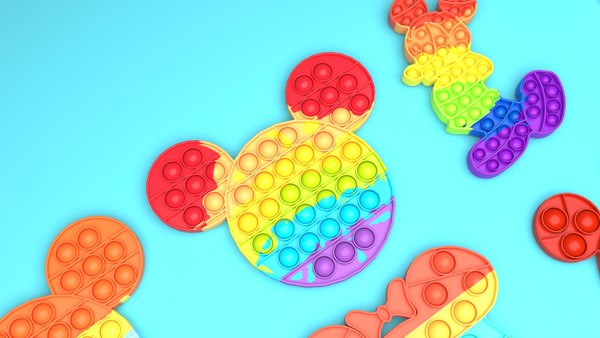 3D Mickey Mouse Pop It Fidget Toys Set - TurboSquid 1804848