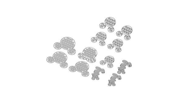 3D Mickey Mouse Pop It Fidget Toys Set - TurboSquid 1804848