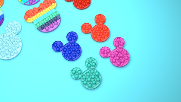 3D Mickey Mouse Pop It Fidget Toys Set - TurboSquid 1804848