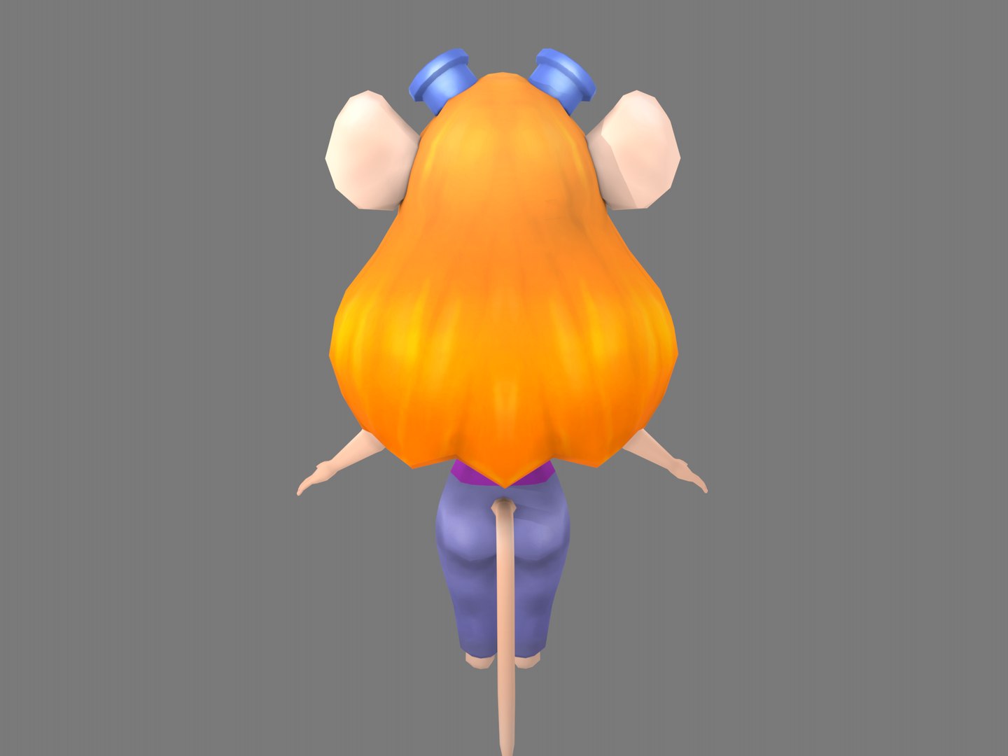 3D Model Girl Cartoon Mouse - TurboSquid 1419077