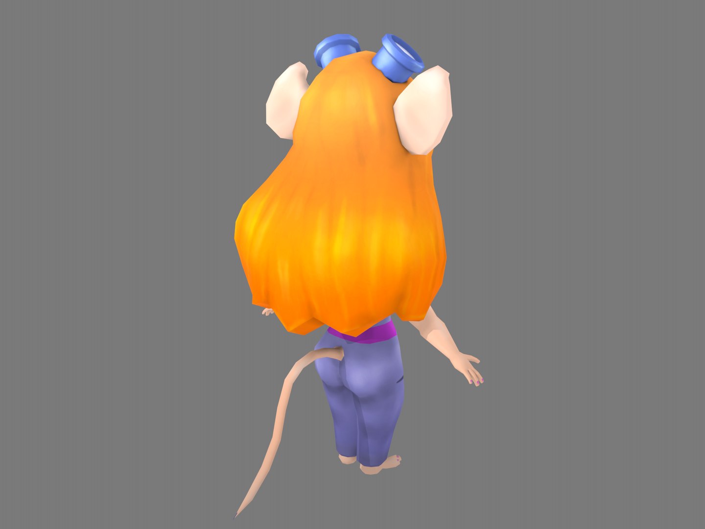 3D Model Girl Cartoon Mouse - TurboSquid 1419077