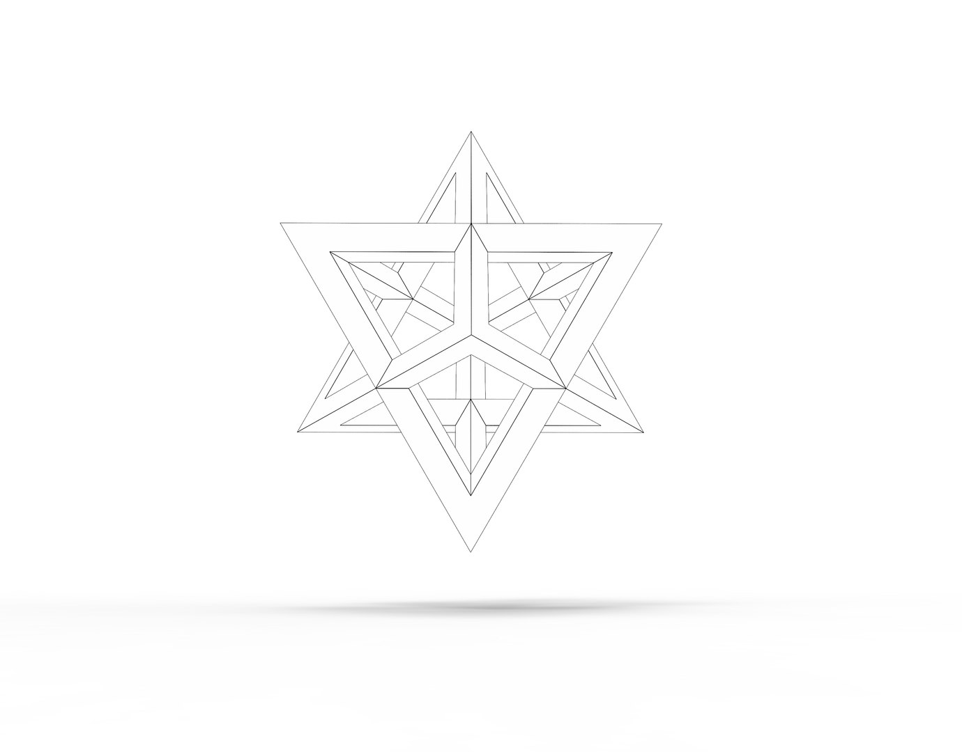 Wireframe Merkaba Star 3D - TurboSquid 1990874