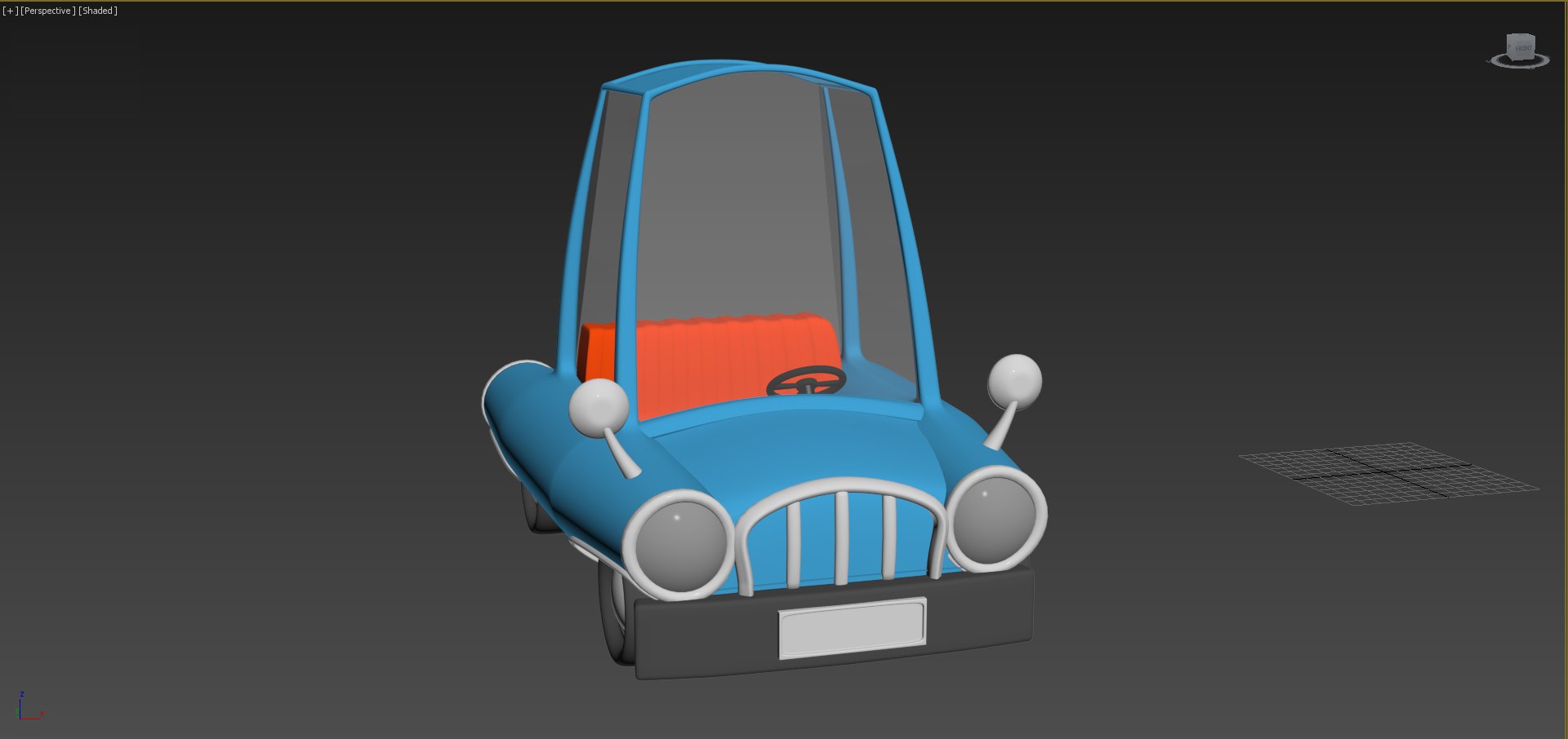 cartoon cars 3d model
