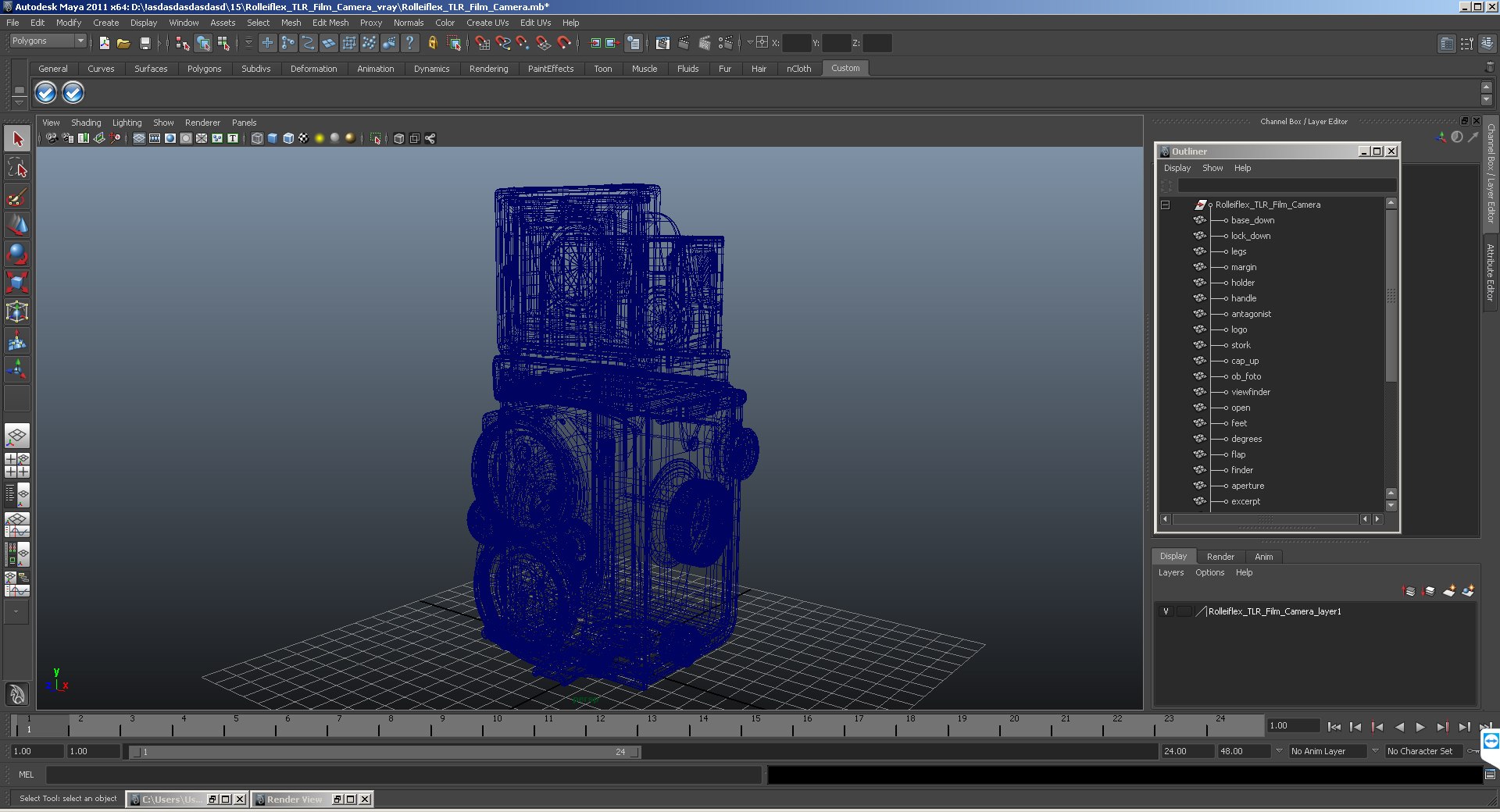 3D Rolleiflex Tlr Film Camera Model - TurboSquid 1303766