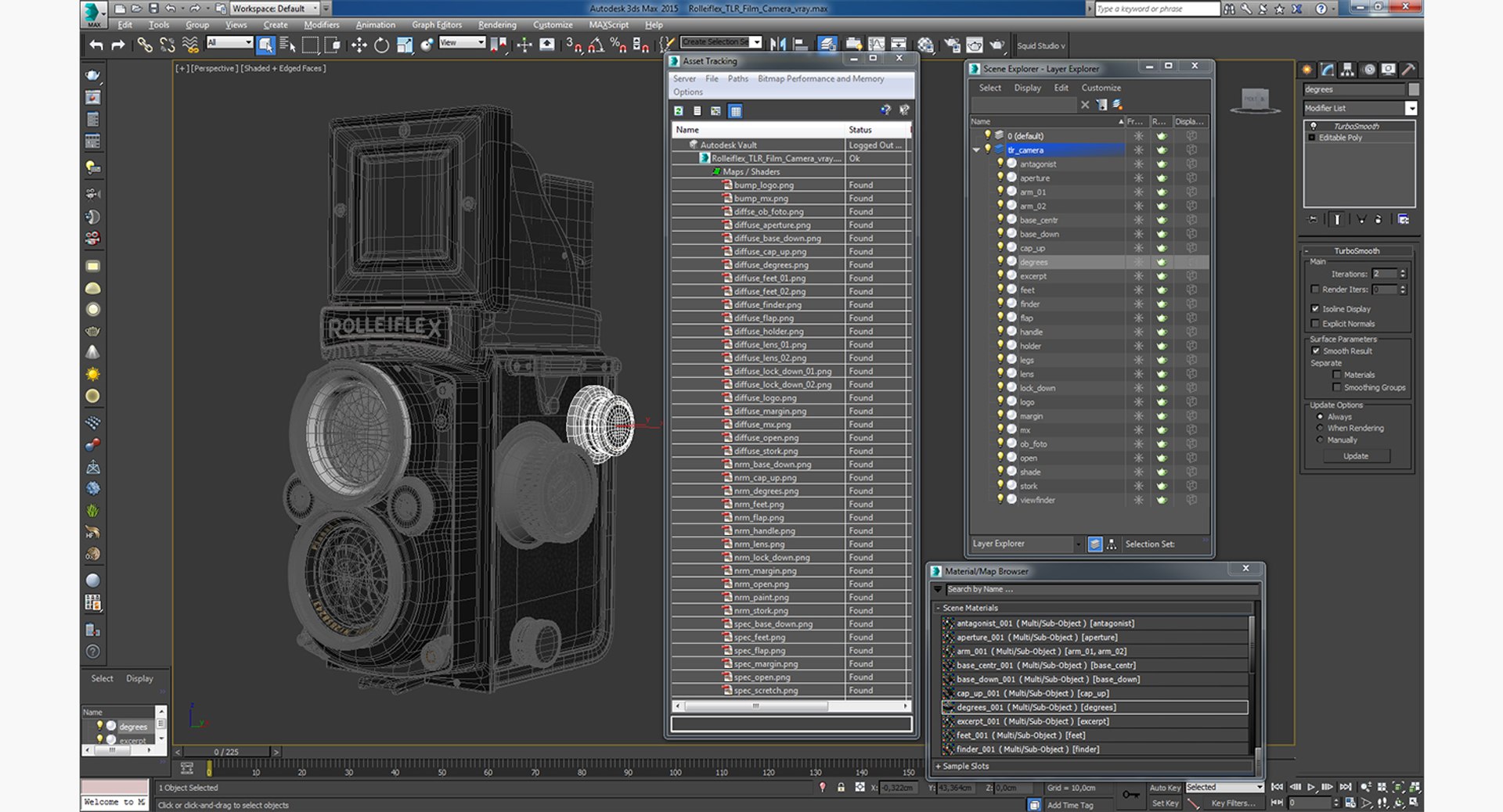 3D Rolleiflex Tlr Film Camera Model - TurboSquid 1303766