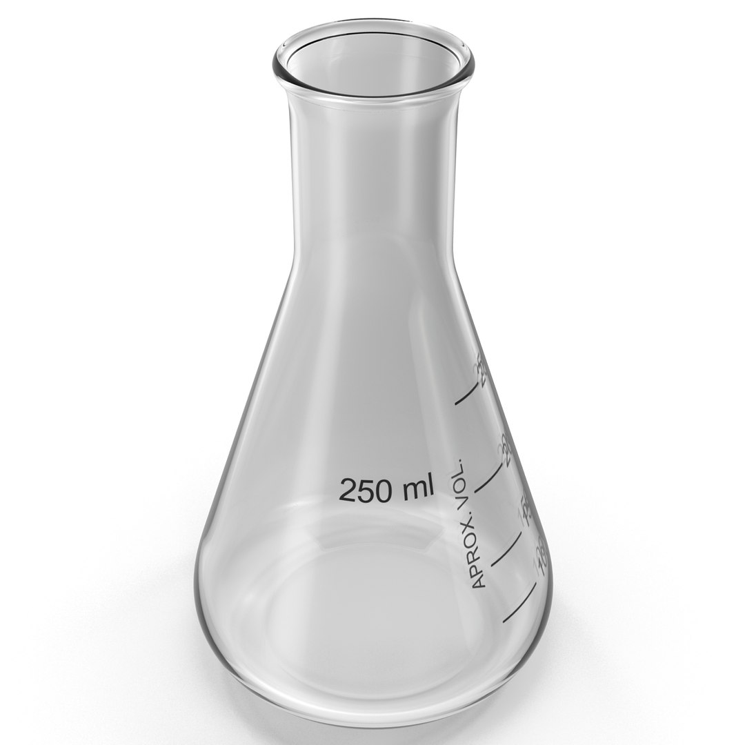 250 ml erlenmeyer flask 3d model