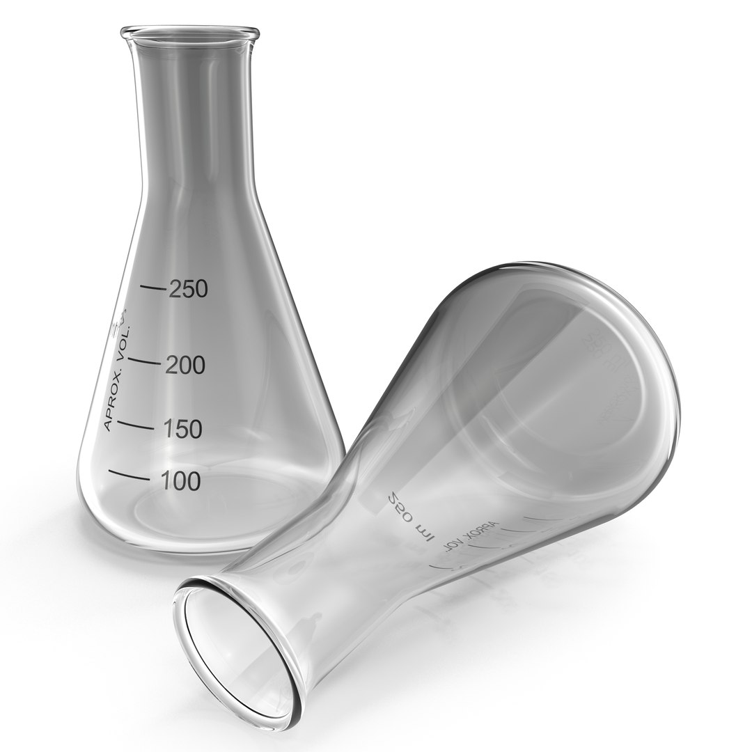 250 ml erlenmeyer flask 3d model