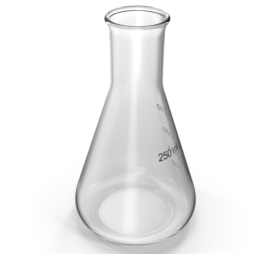 250 ml erlenmeyer flask 3d model