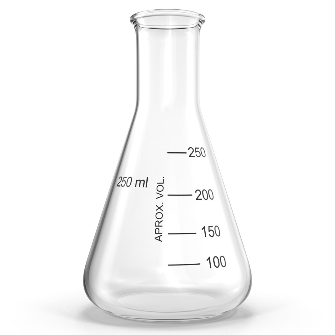 250 ml erlenmeyer flask 3d model