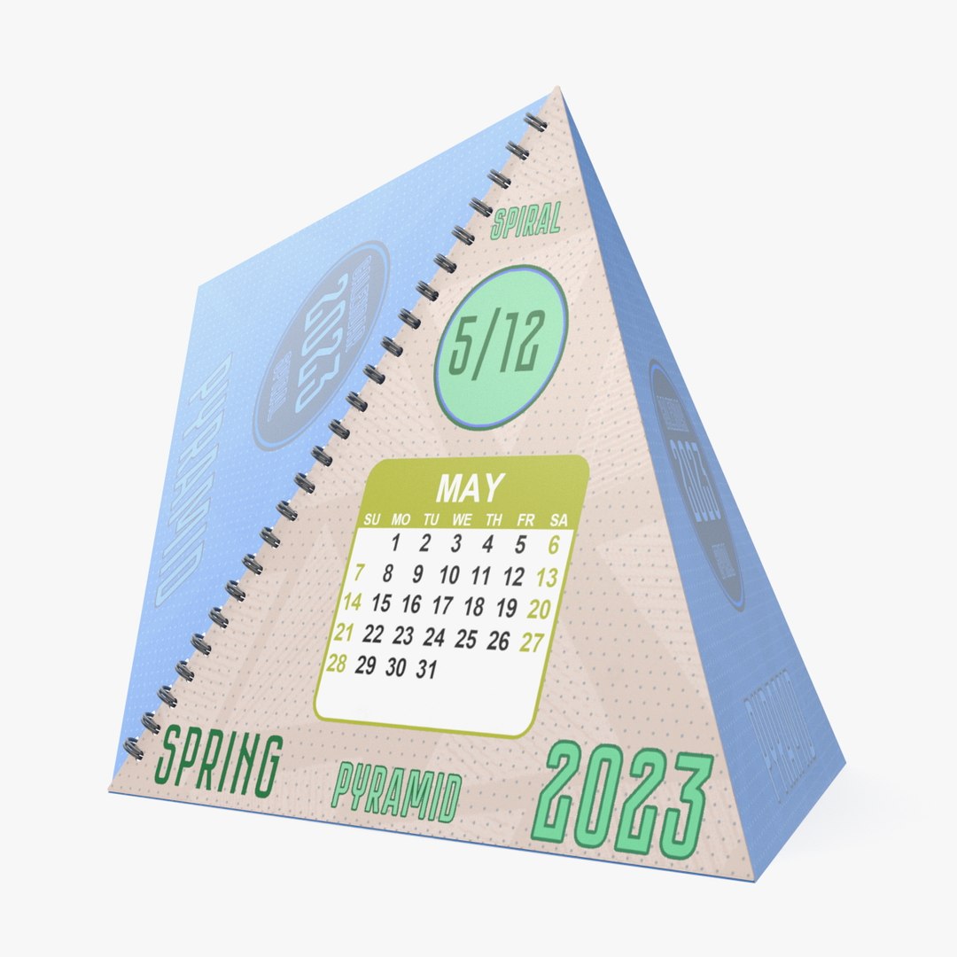 Pyramid Desk Calendar Mockup 3D model - TurboSquid 2055315