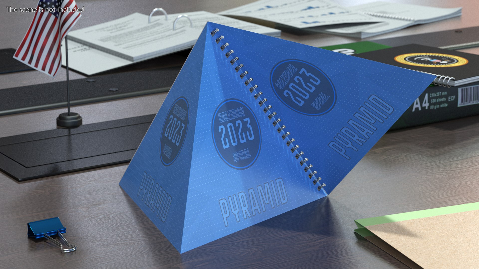 Pyramid Desk Calendar Mockup 3D Model - TurboSquid 2055315