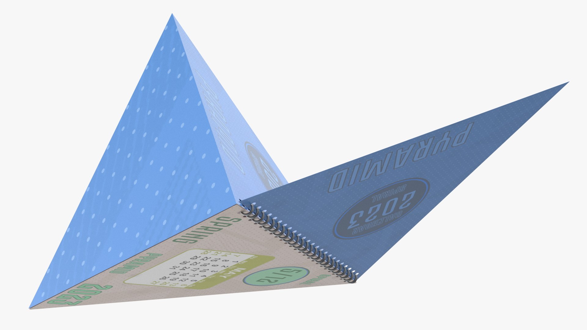 Pyramid Desk Calendar Mockup 3D Model - TurboSquid 2055315