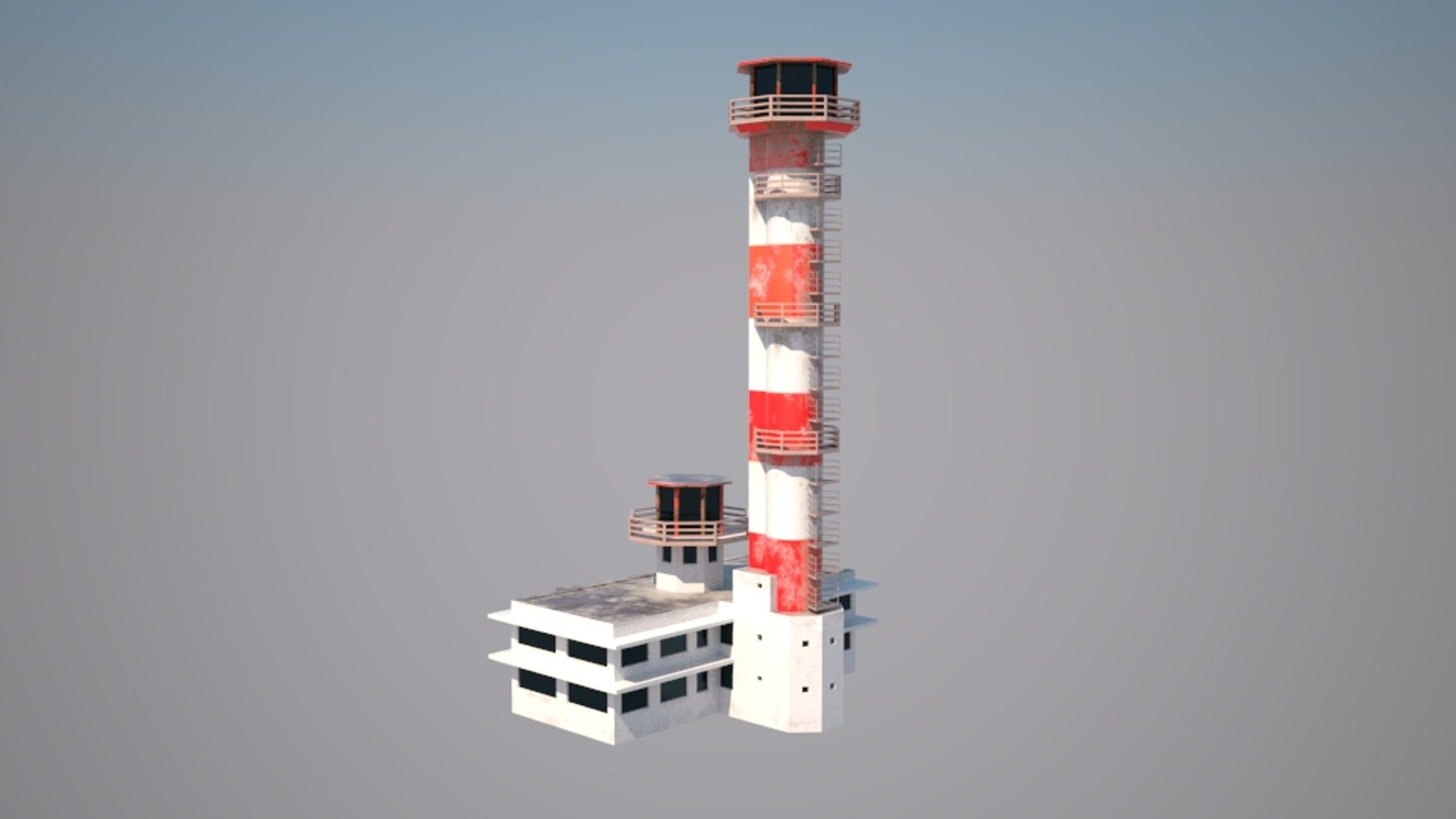 Airport Tower Perl Harbor 3d Model