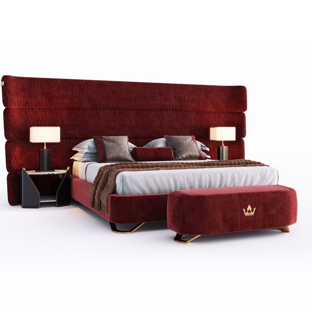 3D Bed Model-003 Model - TurboSquid 1964482