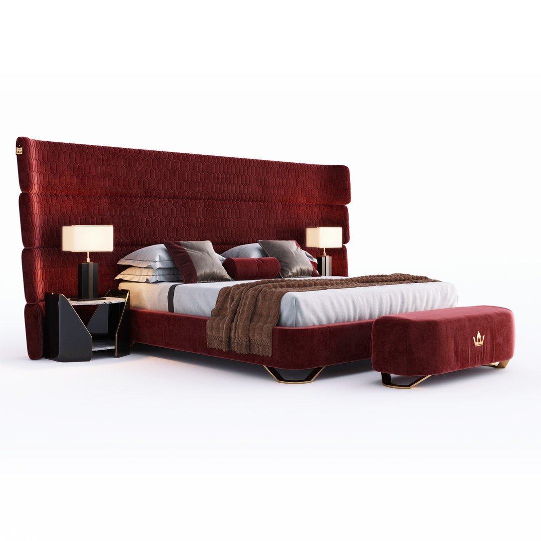 3D Bed Model-003 Model - TurboSquid 1964482