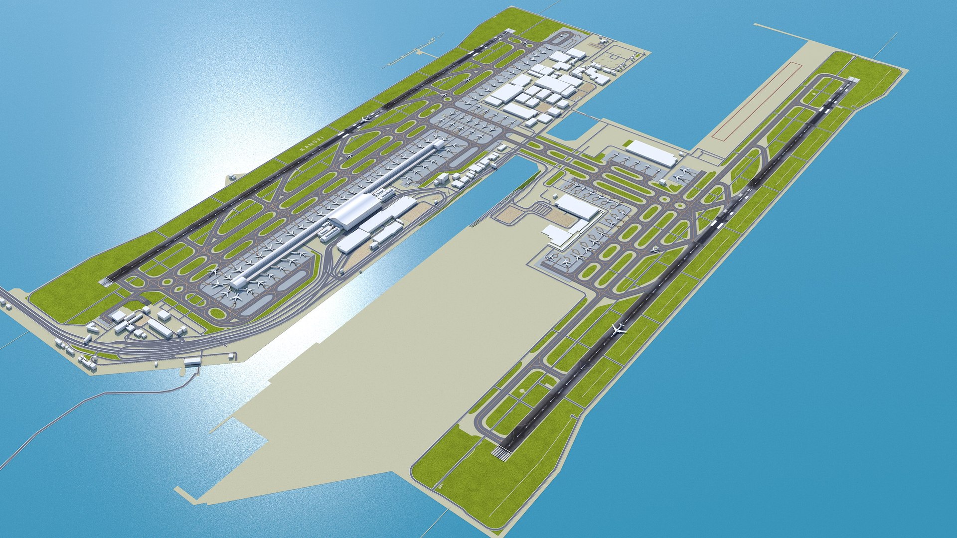 Kansai International Airport 3D Model - TurboSquid 2005206